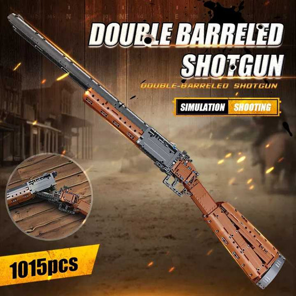 Double Barrel Shotgun Toy – 1015Pc Buildable Model – Massimo Precision
