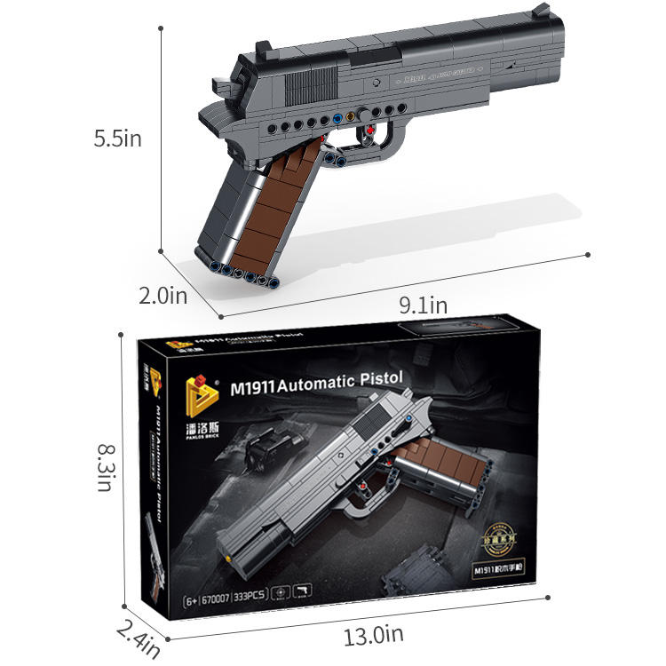 M1911 Pistol Building Bricks – Massimo Precision