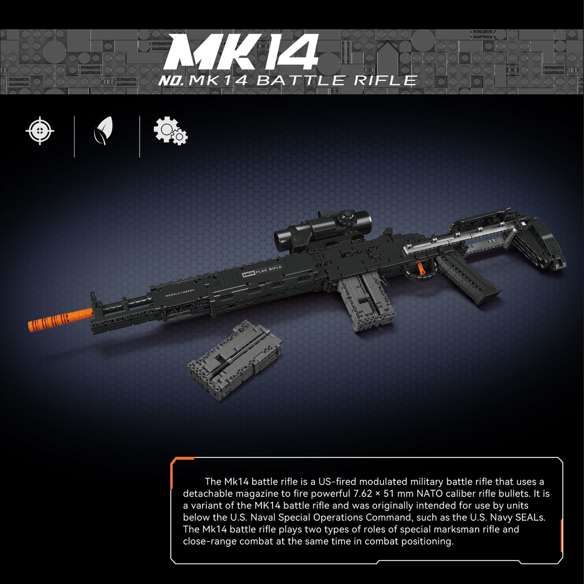 MK14 Rifle - 1606Pcs – Massimo Precision