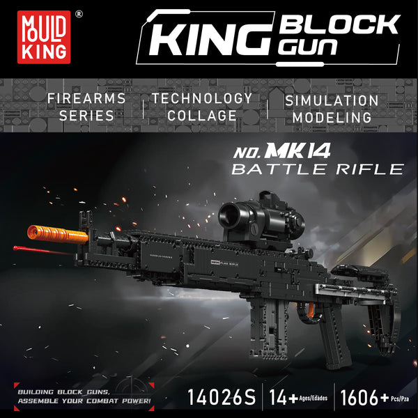 MK14 Rifle Toy - 1606 Pcs | Massimo Precision