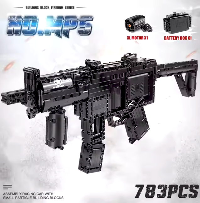 Toy MP5 Gun Model Kit – Military Building Set for Kids – Massimo Precision