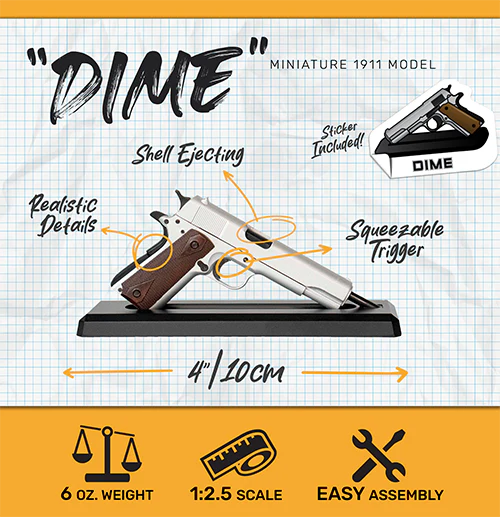 Miniature M1911 Model | 1:2.05 Scale GoatGuns Collectible – Massimo ...