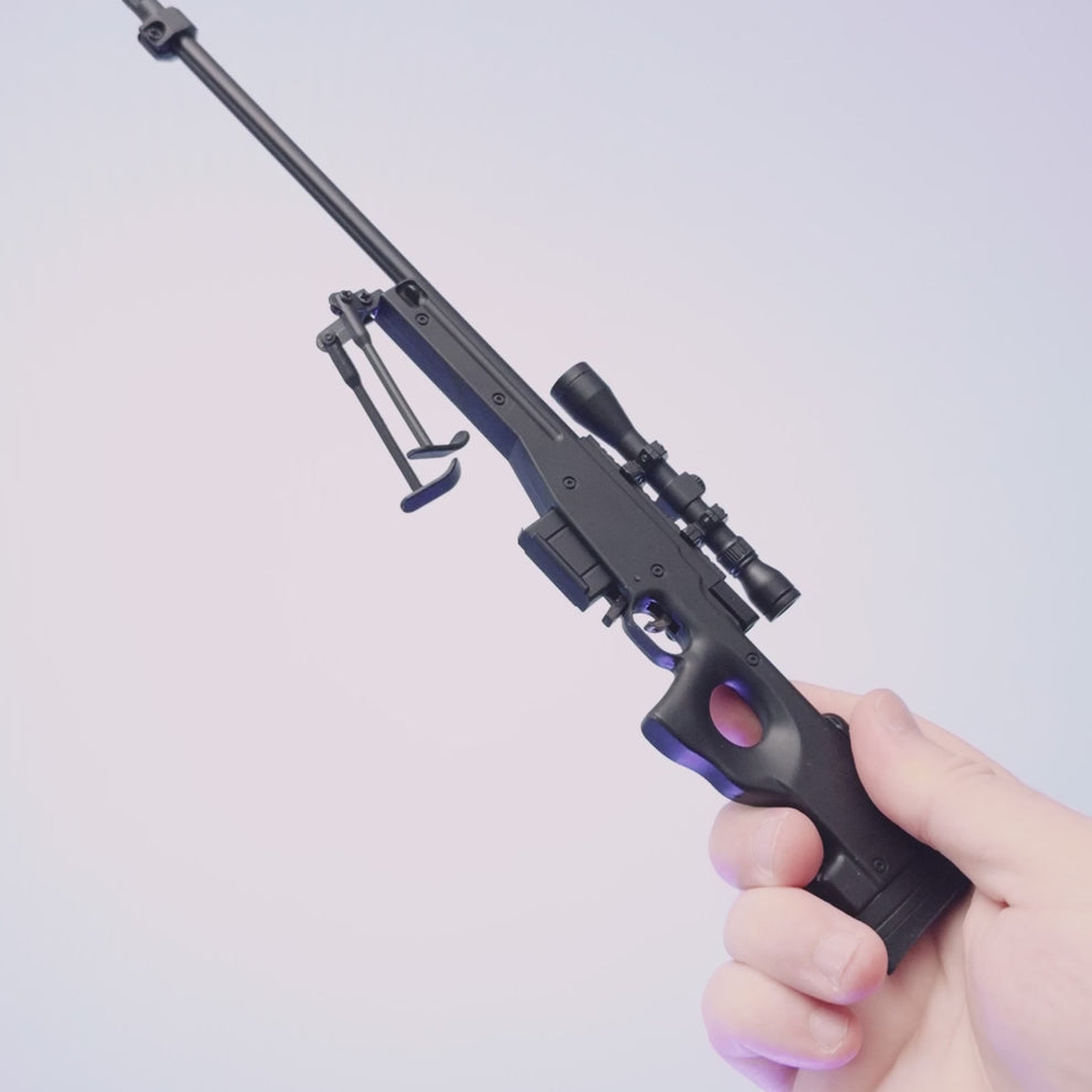 Miniature AWP L96A1 Sniper Rifle | Black Die-Cast GoatGuns Model ...